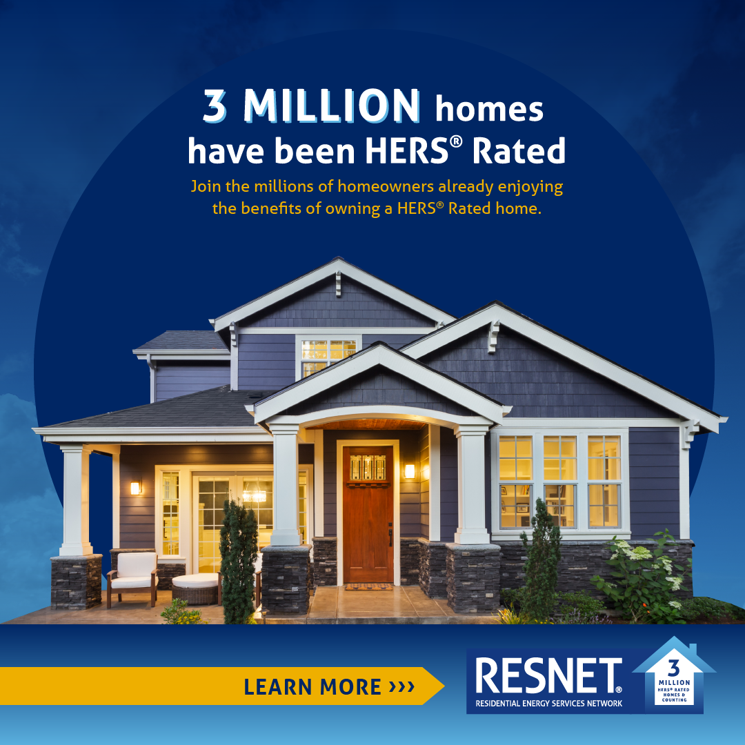 RESNET Marks Milestone of Over 3 Million HERS Rated Homes - HERS Index ...